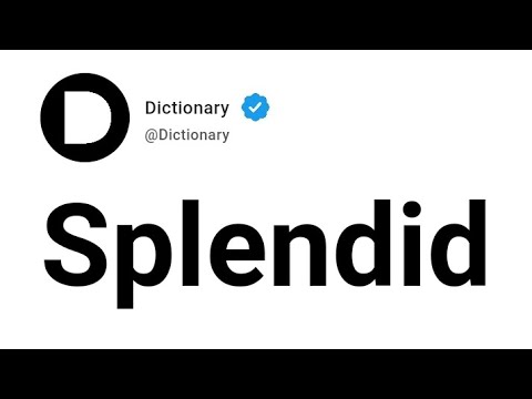 Splendid Meaning In English - YouTube
