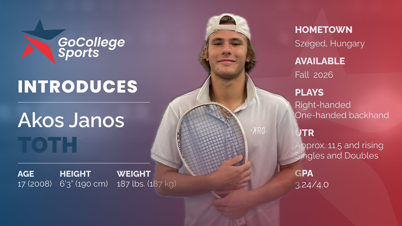 Akos Janos Toth College Tennis Recruiting Video - Available Fall 2026 ...