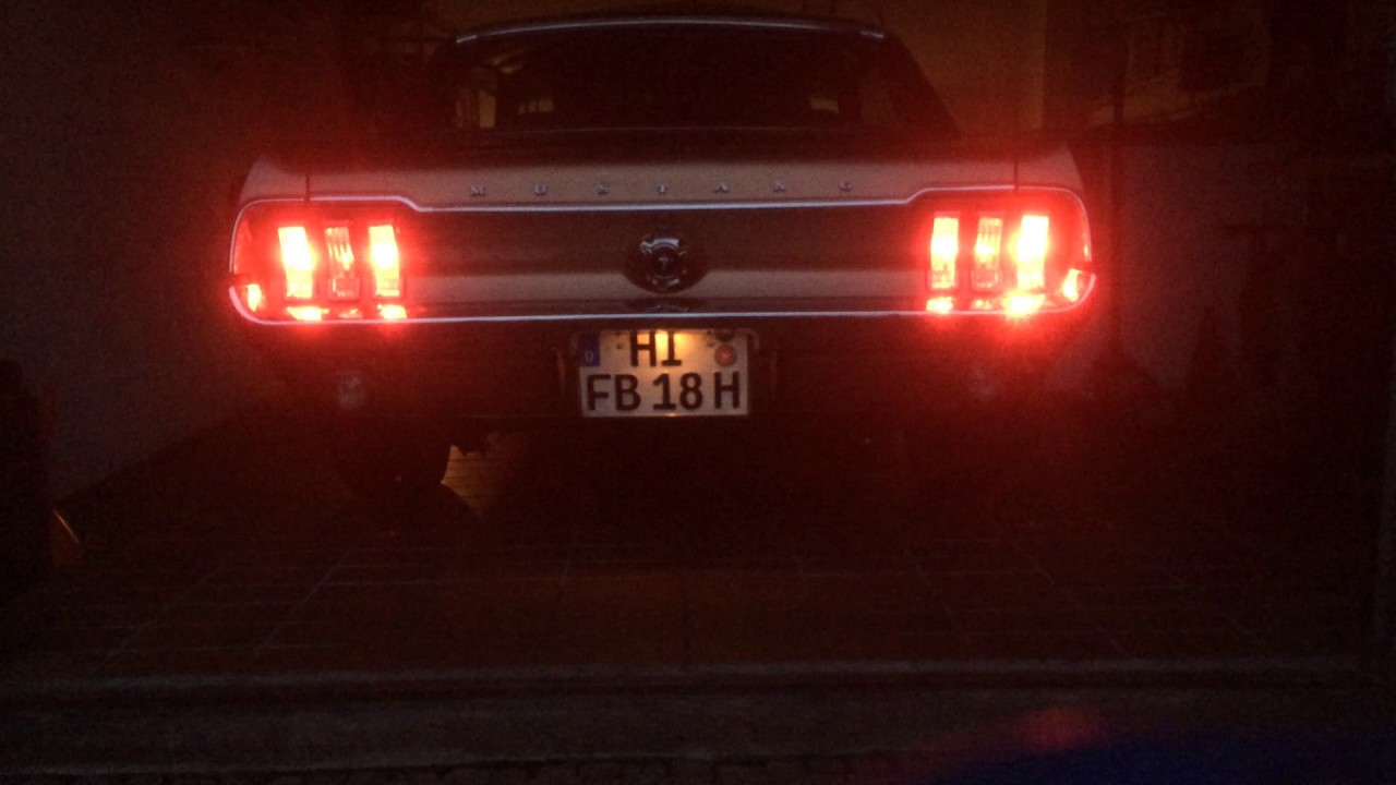 Sequential tail light 67 Mustang - YouTube