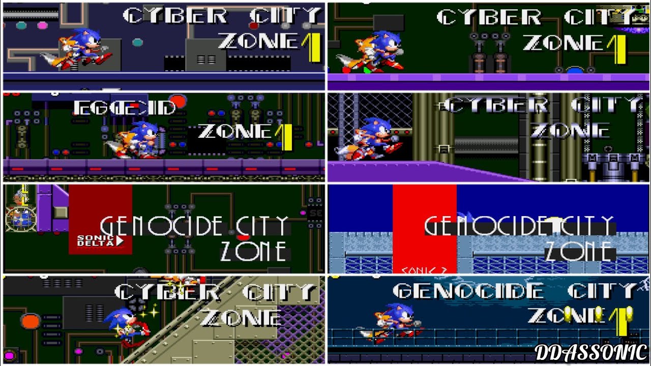 Cyber City/Genocide City (Deleted Zone) for Sonic 2 in 8 versions - YouTube
