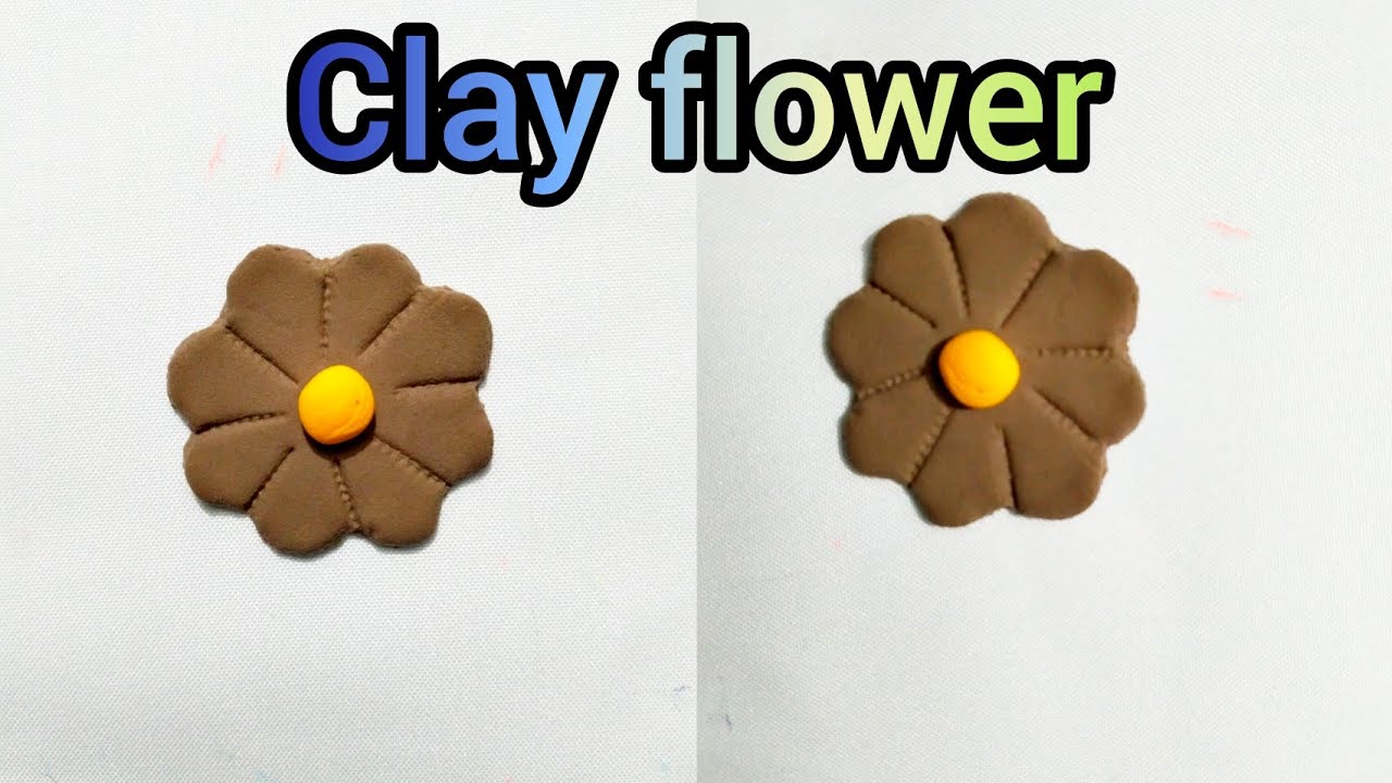 Easy clay flower || Clay se phool banana #clayart #claycraft # ...