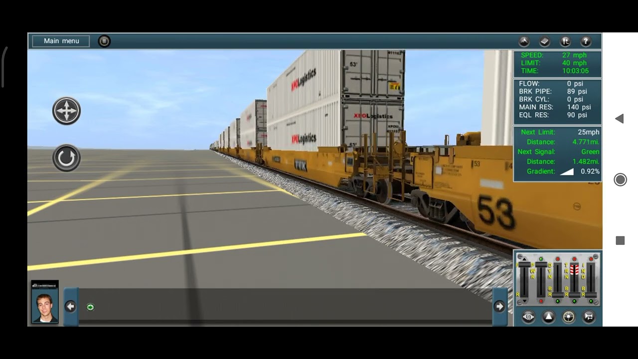 Trainz Simulator Android: Sd70Mac led intermodal train (Mozave sub ...