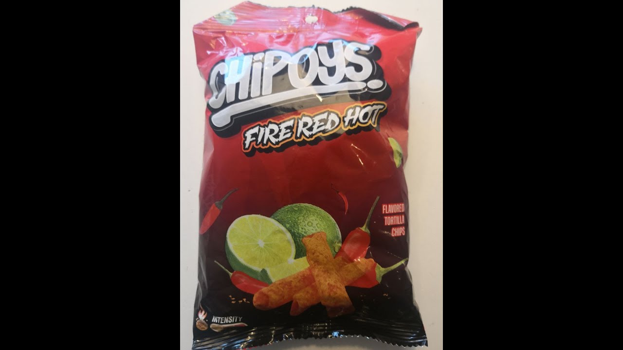 Chipoys FIRE RED HOT Flavored Tortilla Chips - YouTube