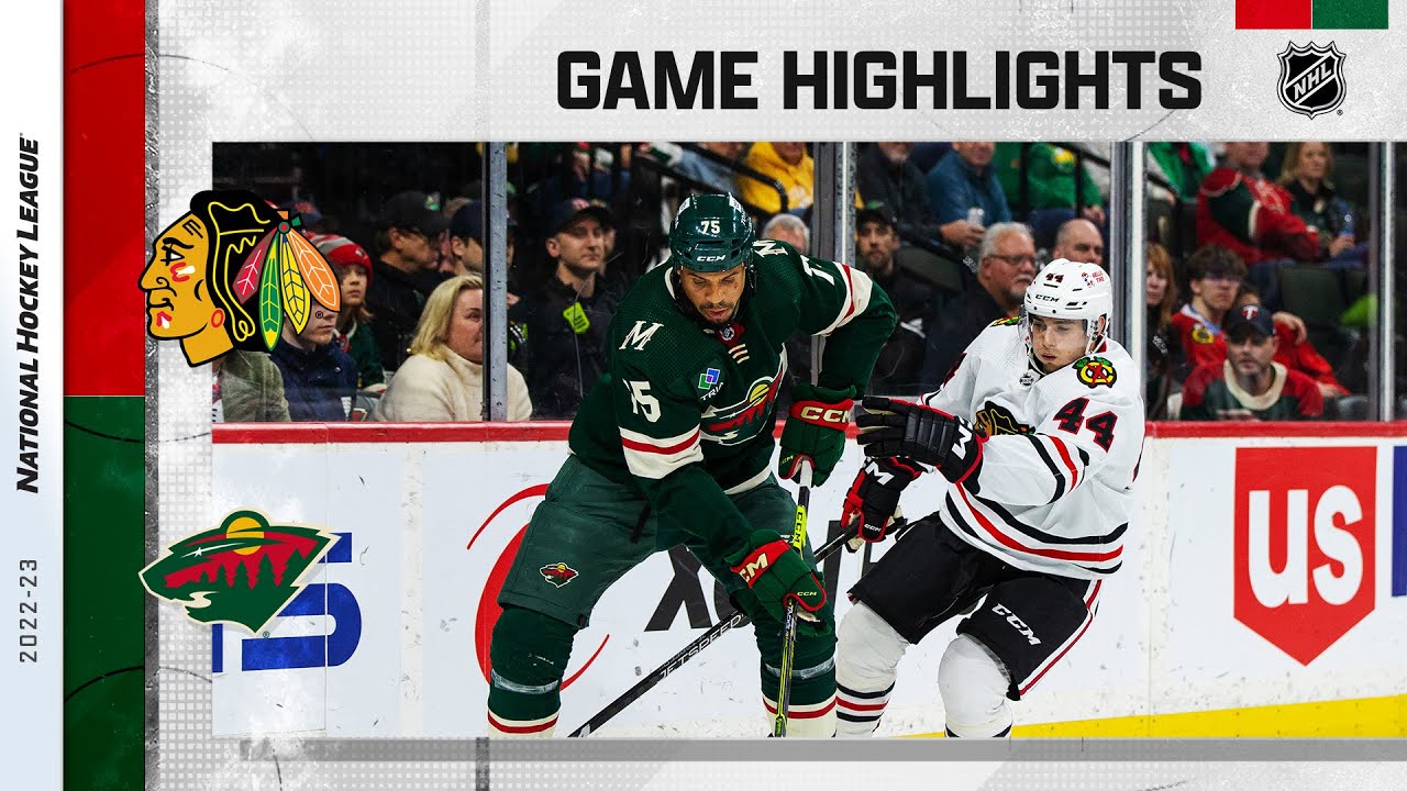 Blackhawks @ Wild 3/25 | NHL Highlights 2023 - YouTube