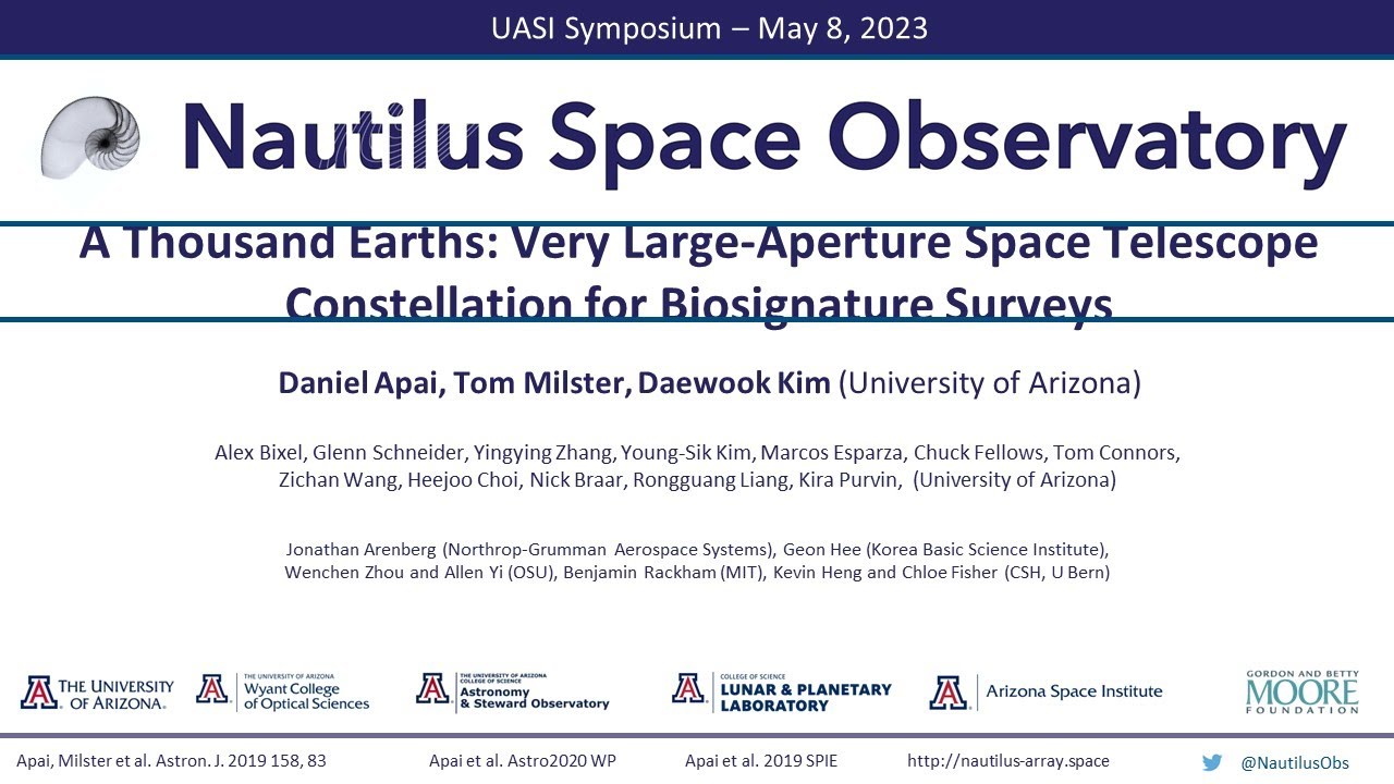 UASI Symposium: Daniel Apai, NautilusOBs A Large Diameter, Ultralight ...