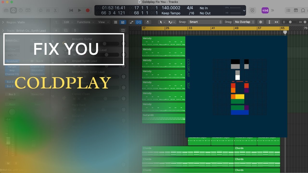 Coldplay - Fix You [Instrumental Bridge] [Logic Pro] - YouTube