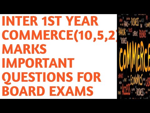 INTER 1ST YEAR COMMERCE BLUE PRINT FOR EXAMS|2022|10,5,2 MARKS MOST ...