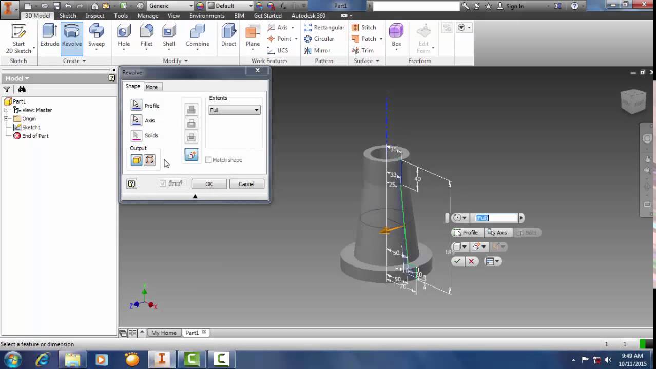 SCREW JACK PART 1 USING INVENTOR-2015 - YouTube