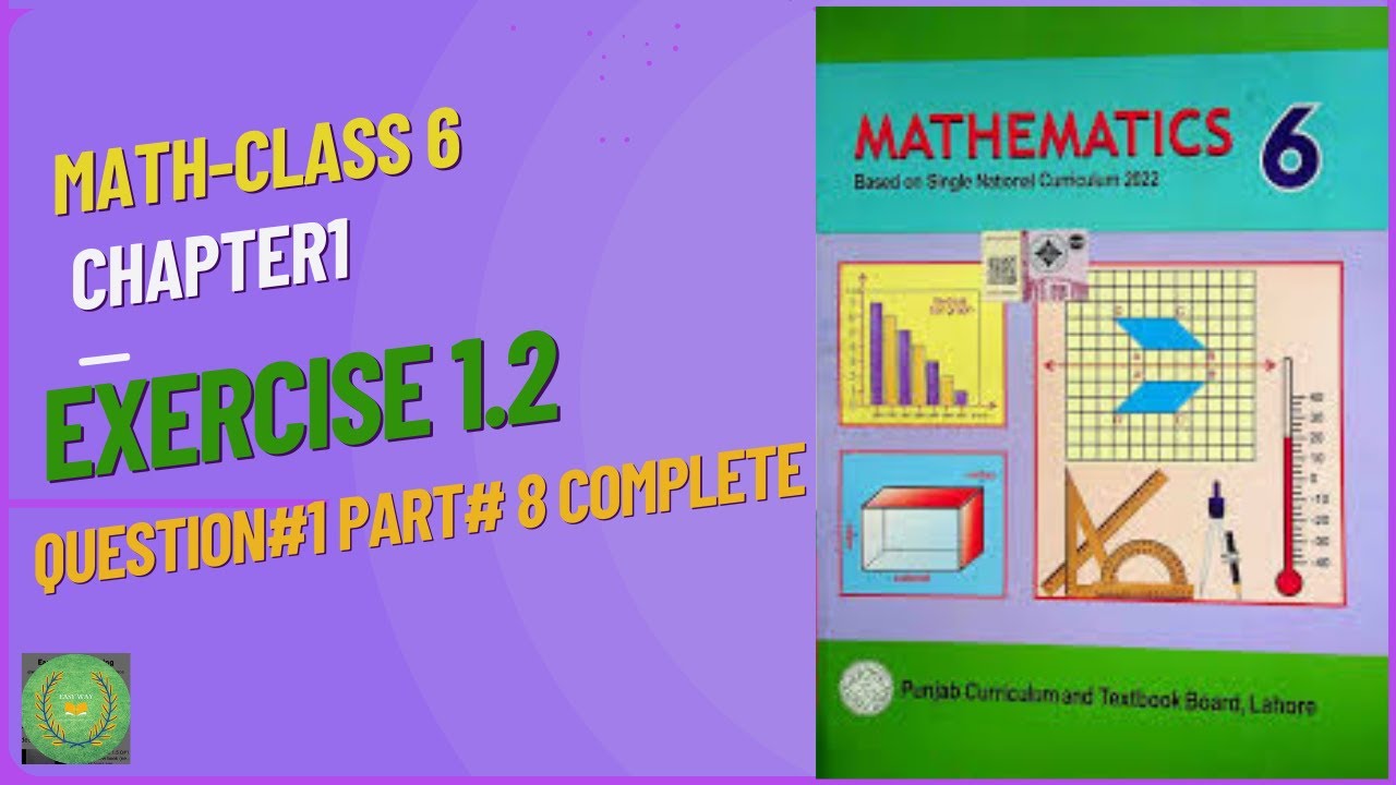 Class 6th Exercise #1.2 Q#8 New book (New edition )PTB #class6th #aps # ...
