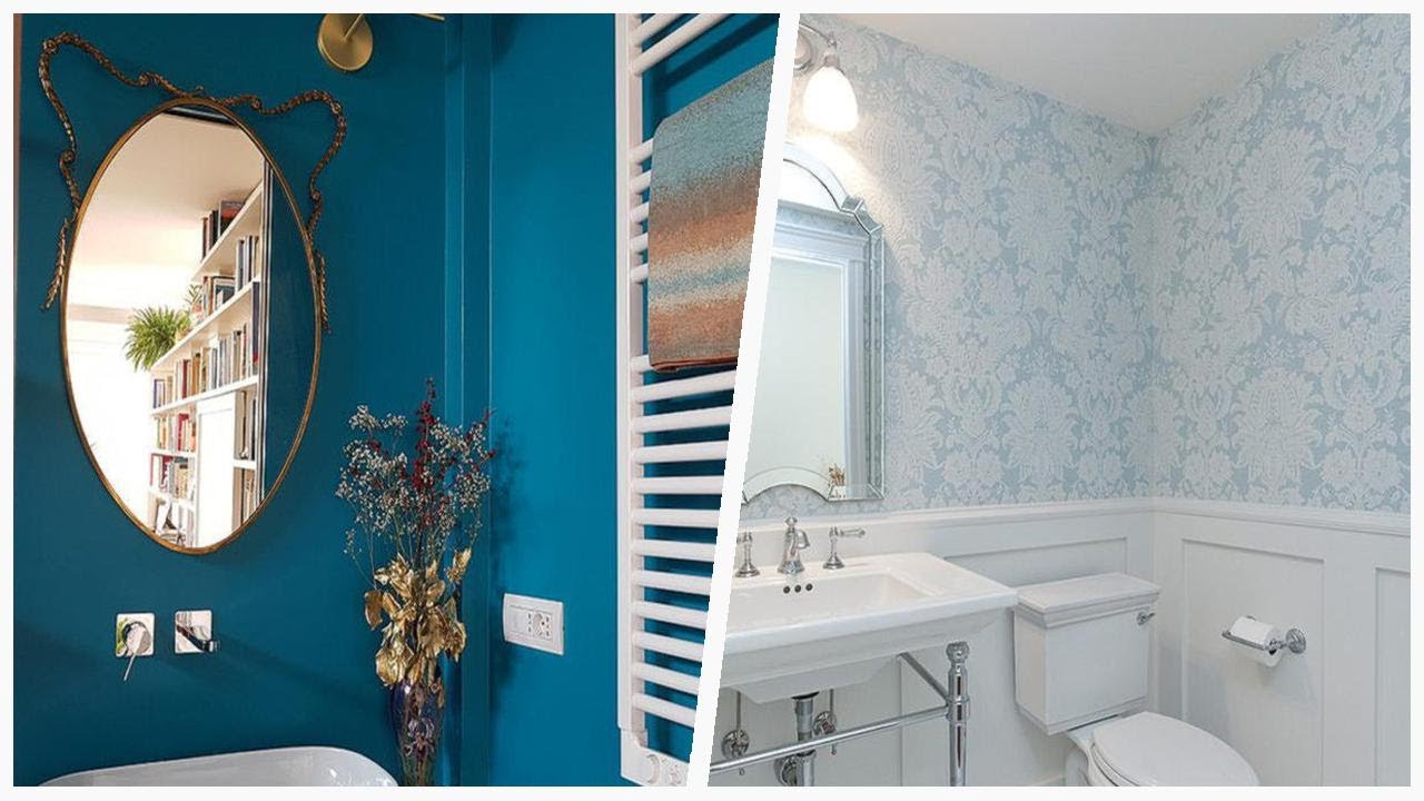 75 Turquoise Powder Room With Open Cabinets Design Ideas You'll Love ⭐️ ...