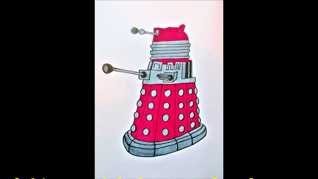 How to draw a Dalek (easy) Supreme Dr Who - YouTube