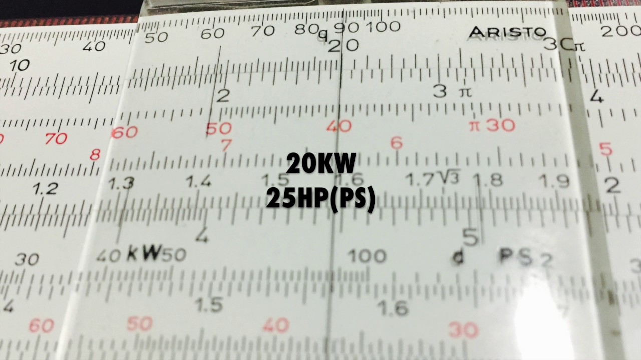 Power factor calculation with slide rule - YouTube