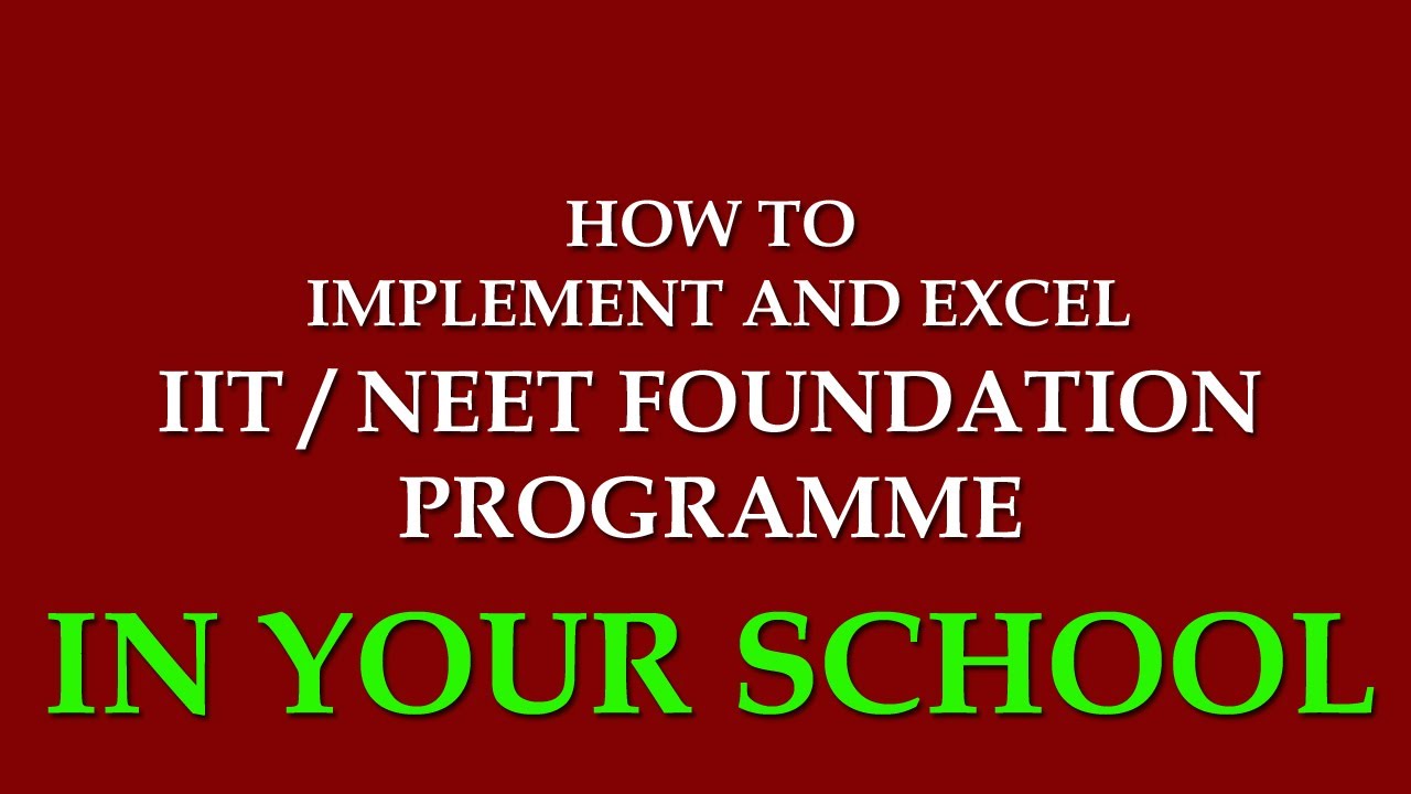 IIT & NEET FOUNDATION PROGRAMME PROVIDERS-EDUHUNT-INDIA - YouTube