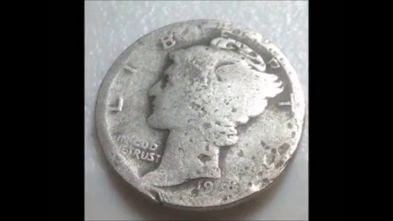 1919 Mercury Dime Doubled Die Obverse! Rare and very Valuable!!!! - YouTube