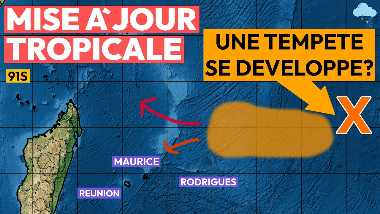 Formation d'un cyclone tropical près de l'île Maurice... (Mise à jour ...