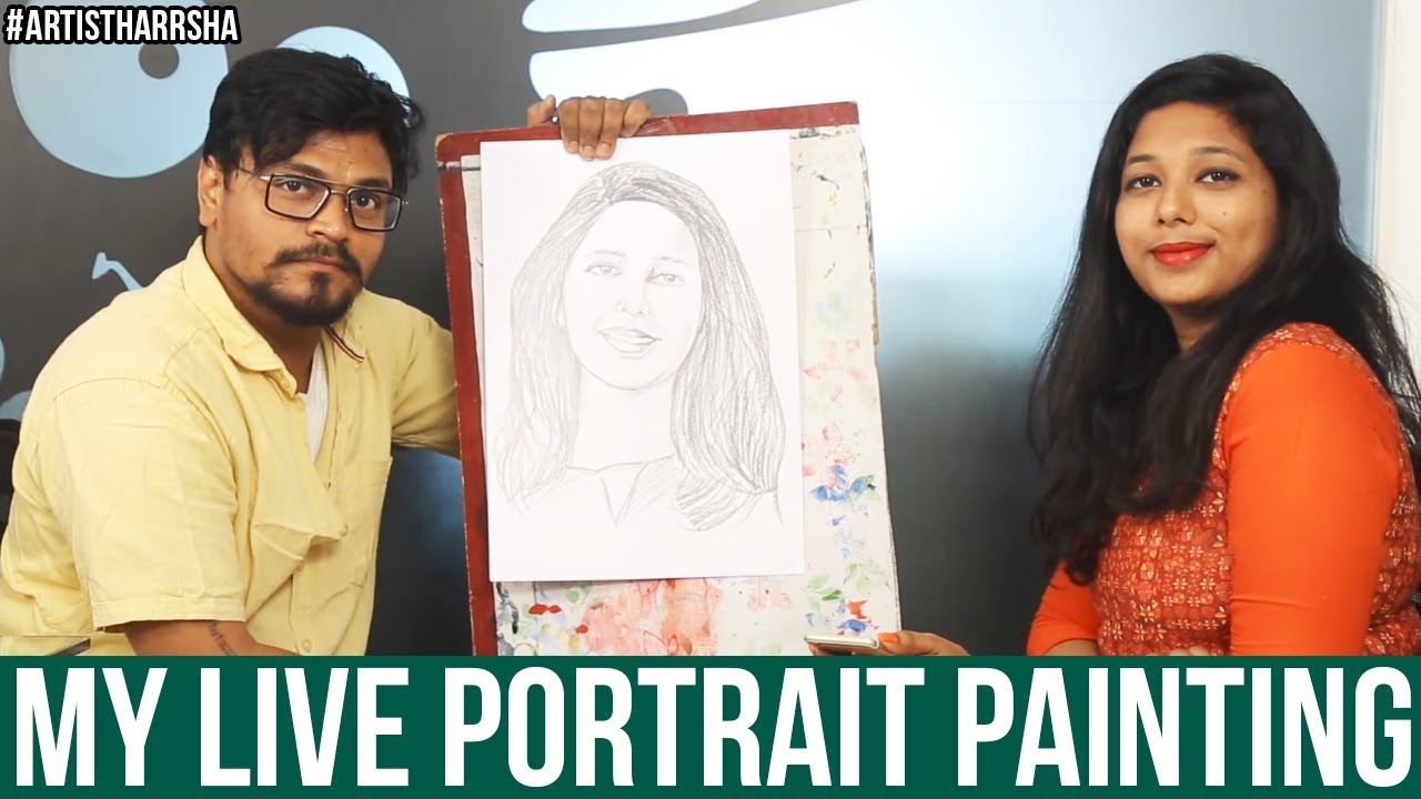 My Live Portrait Painting Of A Beautiful Anchor | How To Draw A ...
