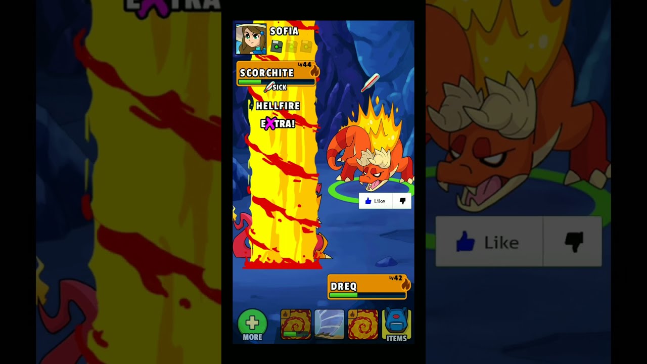 Dreq vs Scorchite | legendary cave gameplay | dynamons world legendary ...