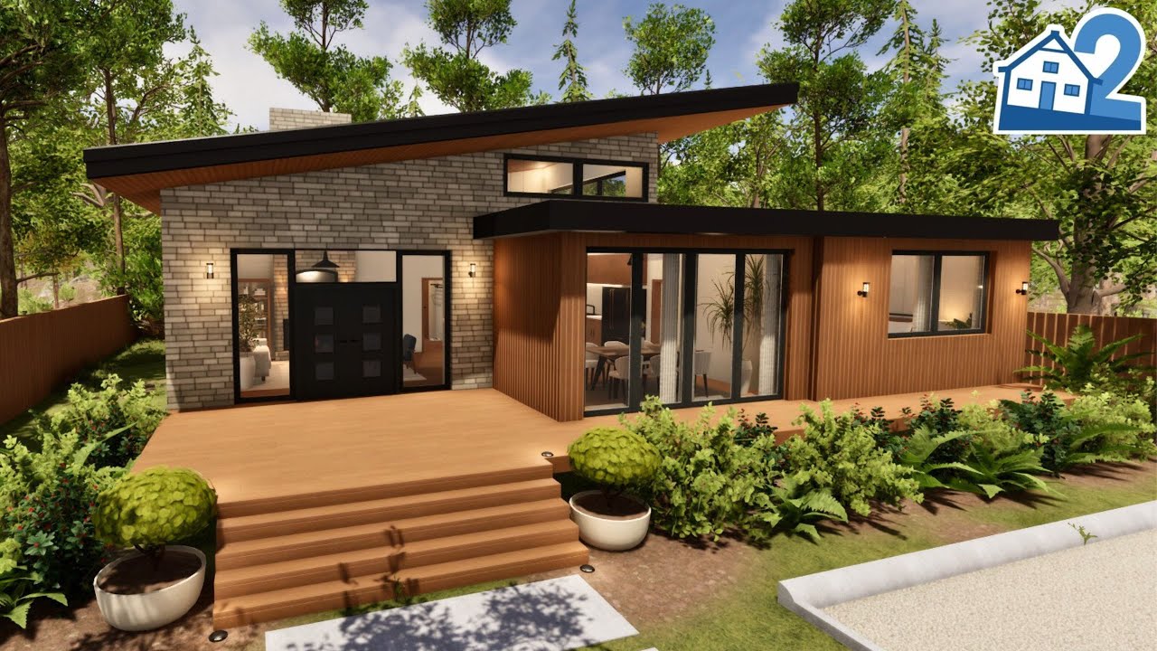 Mid-century Modern | House Flipper 2 | Sandbox Mode | Speed Build ...