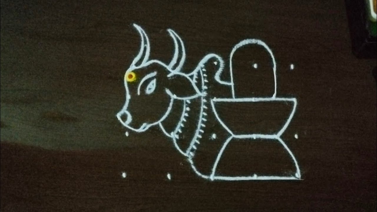 Maha Shivaratri rangoli design with dots/easy Shiv Linga rangoli ...