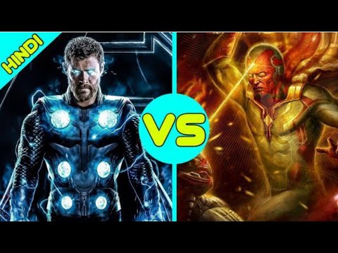 Thor vs vision ,mcu Thor stormbreaker and vision mind stone ft. Comic ...