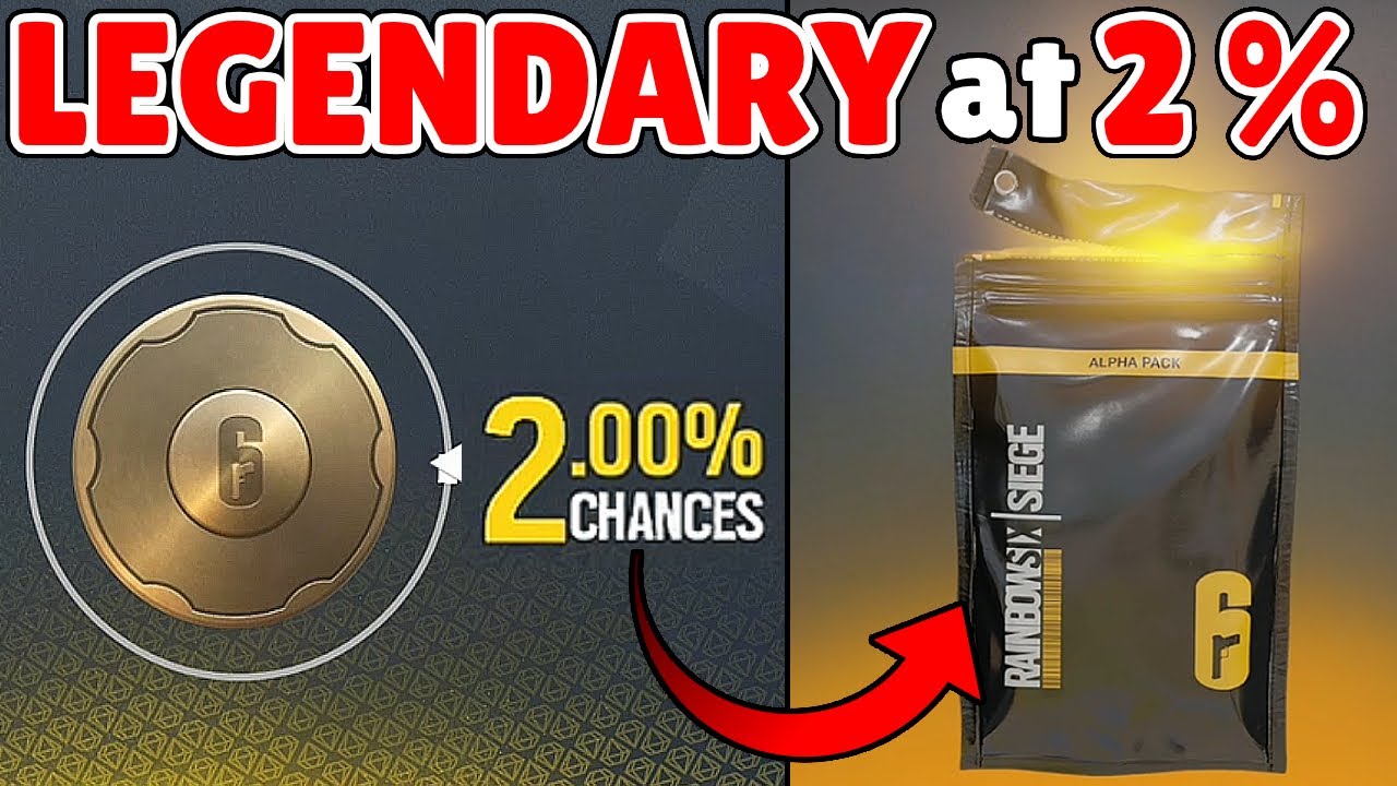 Winning a LEGENDARY Alpha Pack On 2 PERCENT ! - Rainbow Six siege - YouTube