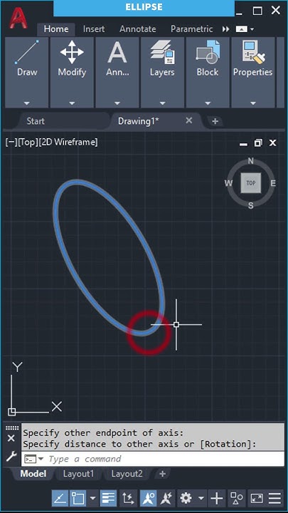 Perintah ELLIPSE | AutoCAD Basic - YouTube
