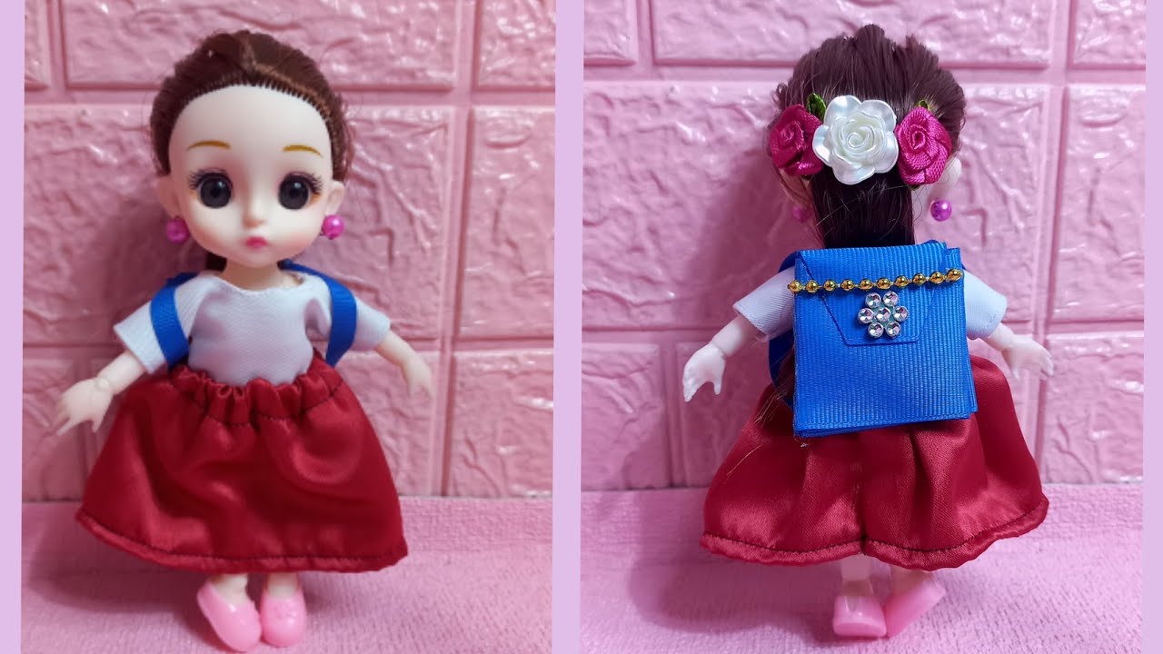Cara membuat tas ransel barbie | diy barbie backpack - YouTube