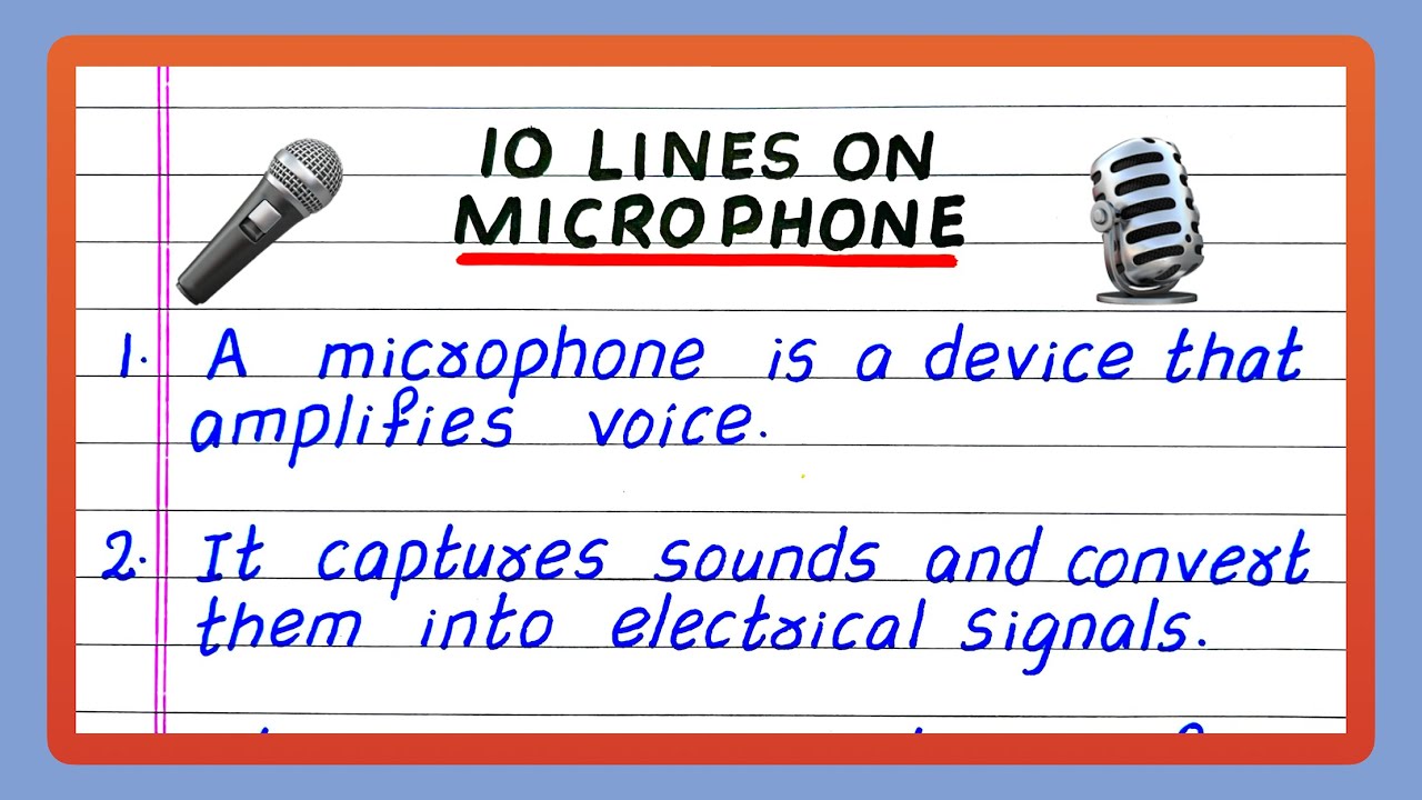Few Lines on Microphone | 10 Lines on Microphone | Essay on Microphone ...