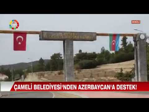 İLÇE GİRİŞİNDEKİ TAG'LARA TÜRK VE AZERBAYCAN BAYRAĞI ASTI