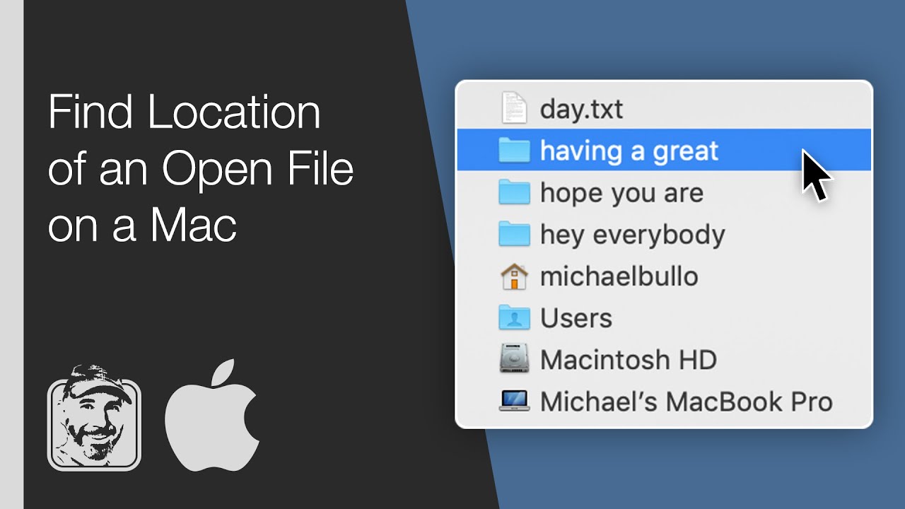 Find Location of an Open File on a Mac - YouTube