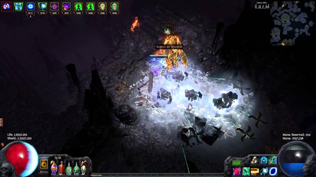 Path of Exile - Mine Map - Crit EK Flask Build - YouTube