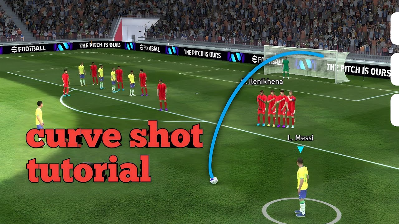 Easy curve shot tutorial efootball 2024|| long range curler shot - YouTube