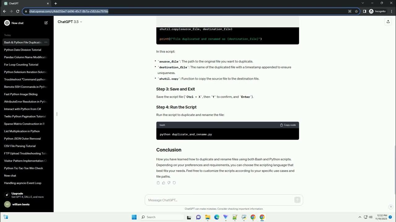 Duplicating And Renaming Files With A Bash Or Python Script Youtube