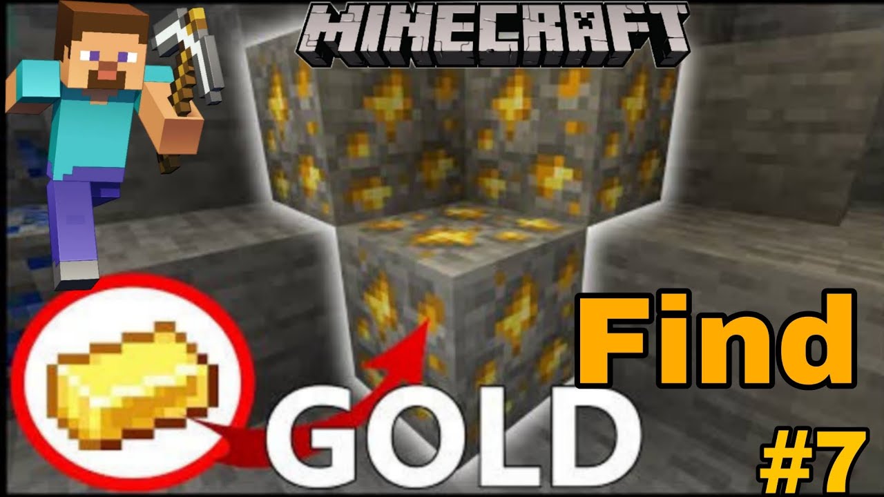 Finding gold in minecraft gameplay #7 - YouTube