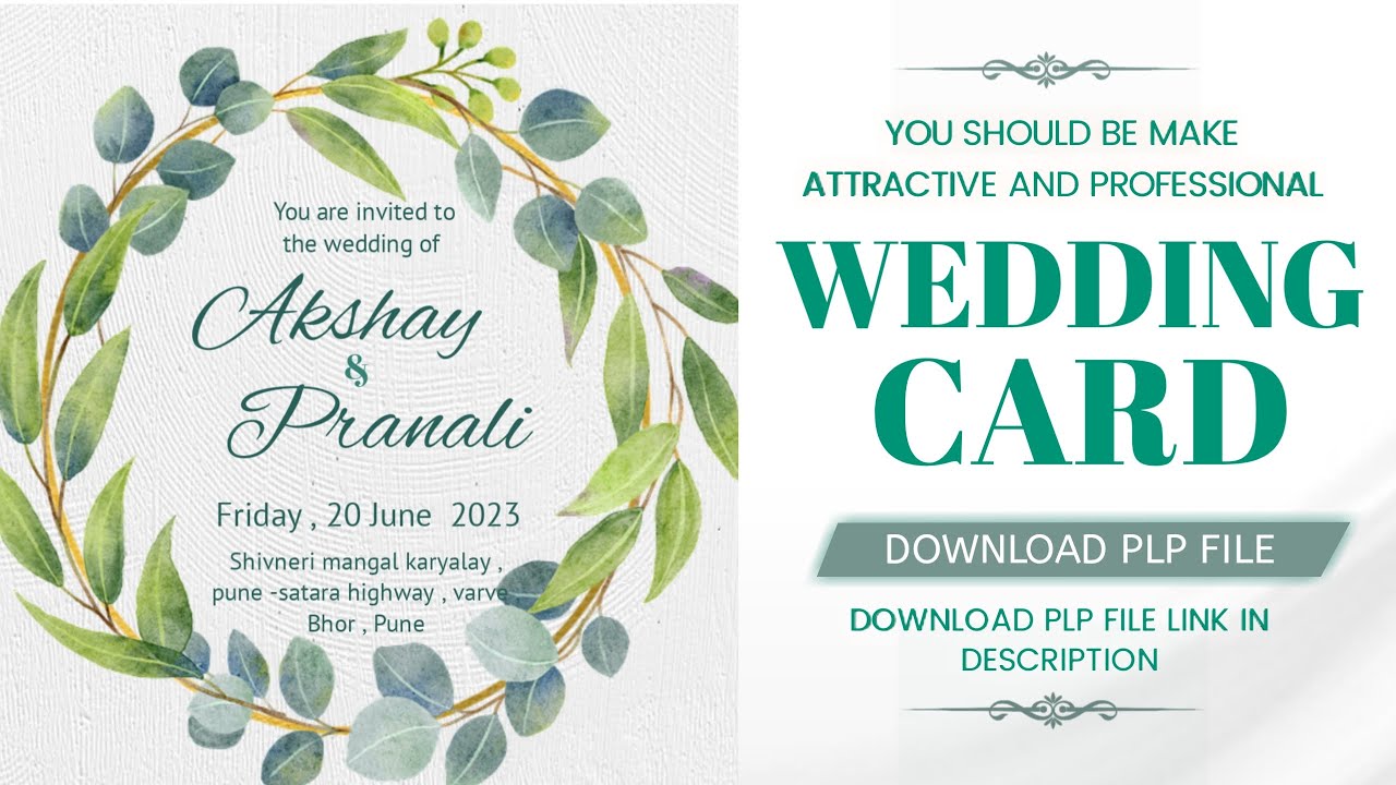 Wedding invitation card | wedding card plp |wedding card editing | Lagn ...