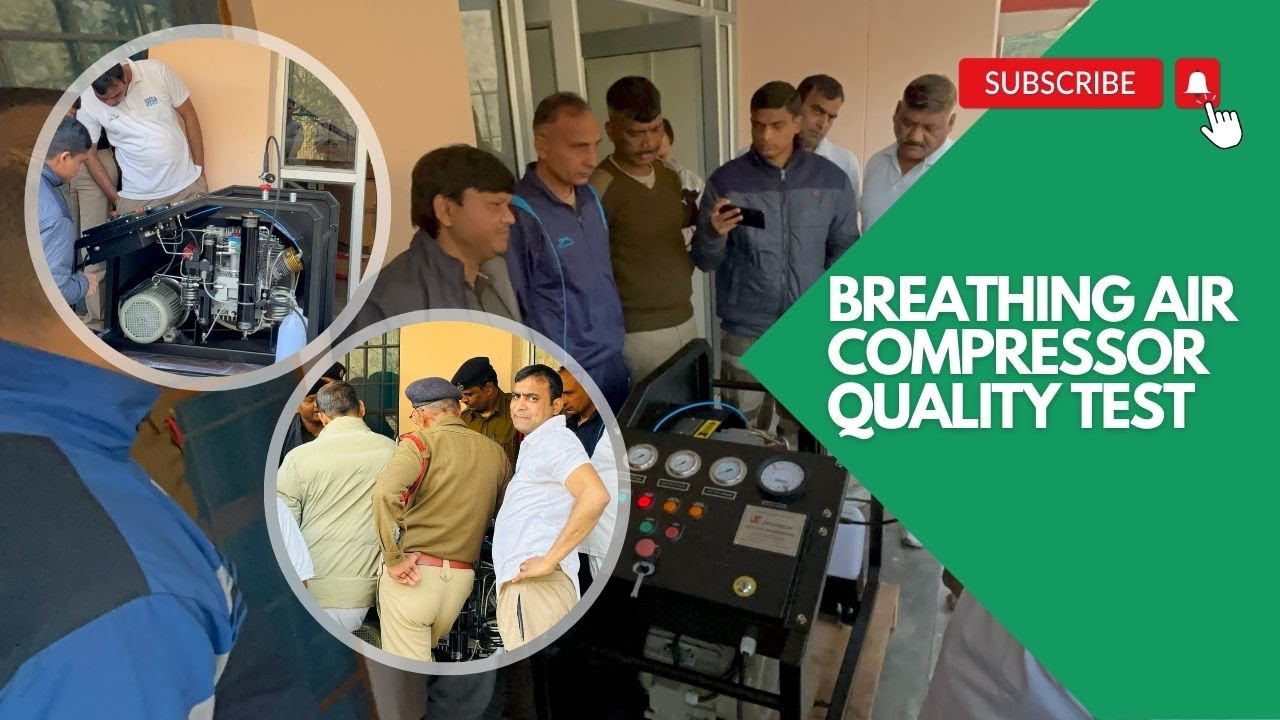 CISF FIRE WING को breathing air compressor quality test का प्रशिक्षण ...