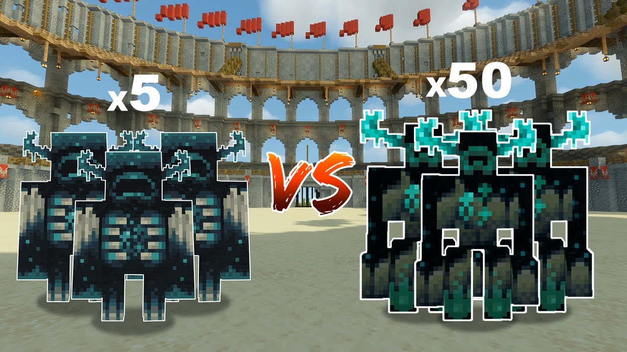 x5 Wardens vs x50 Sculk Catalyst Golems in Minecraft - YouTube