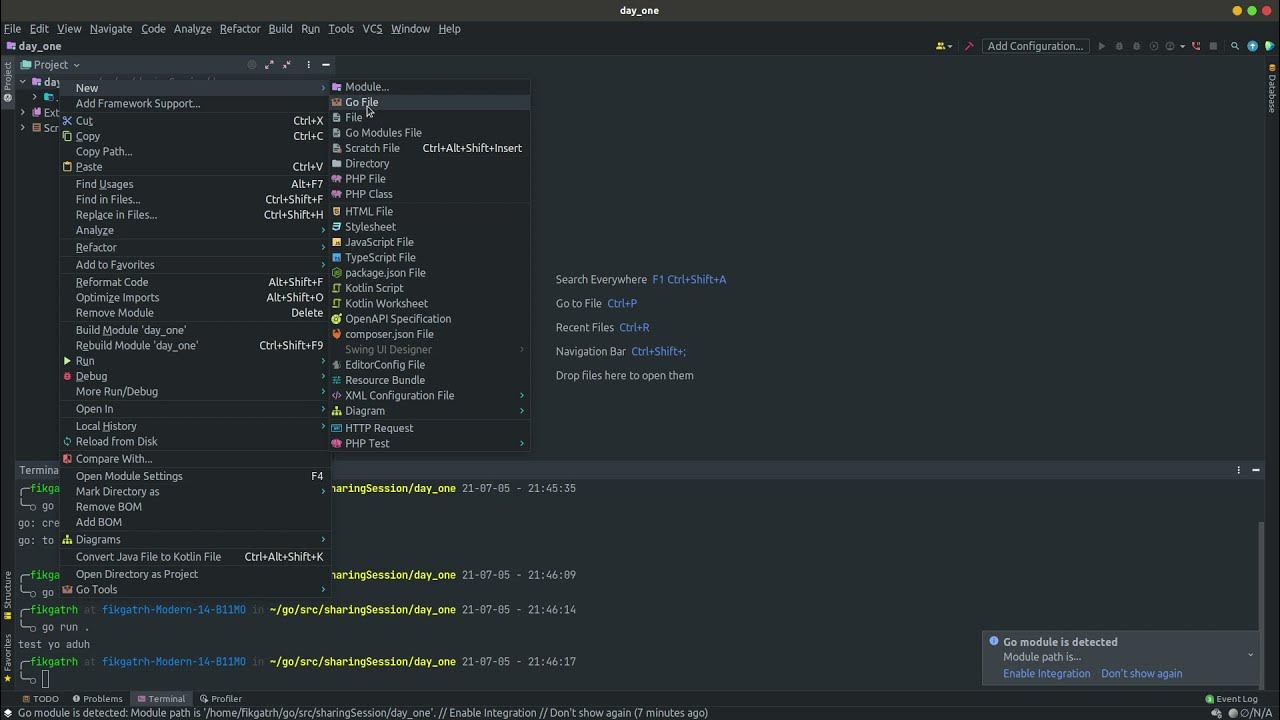 belajar golang dasar banget - YouTube