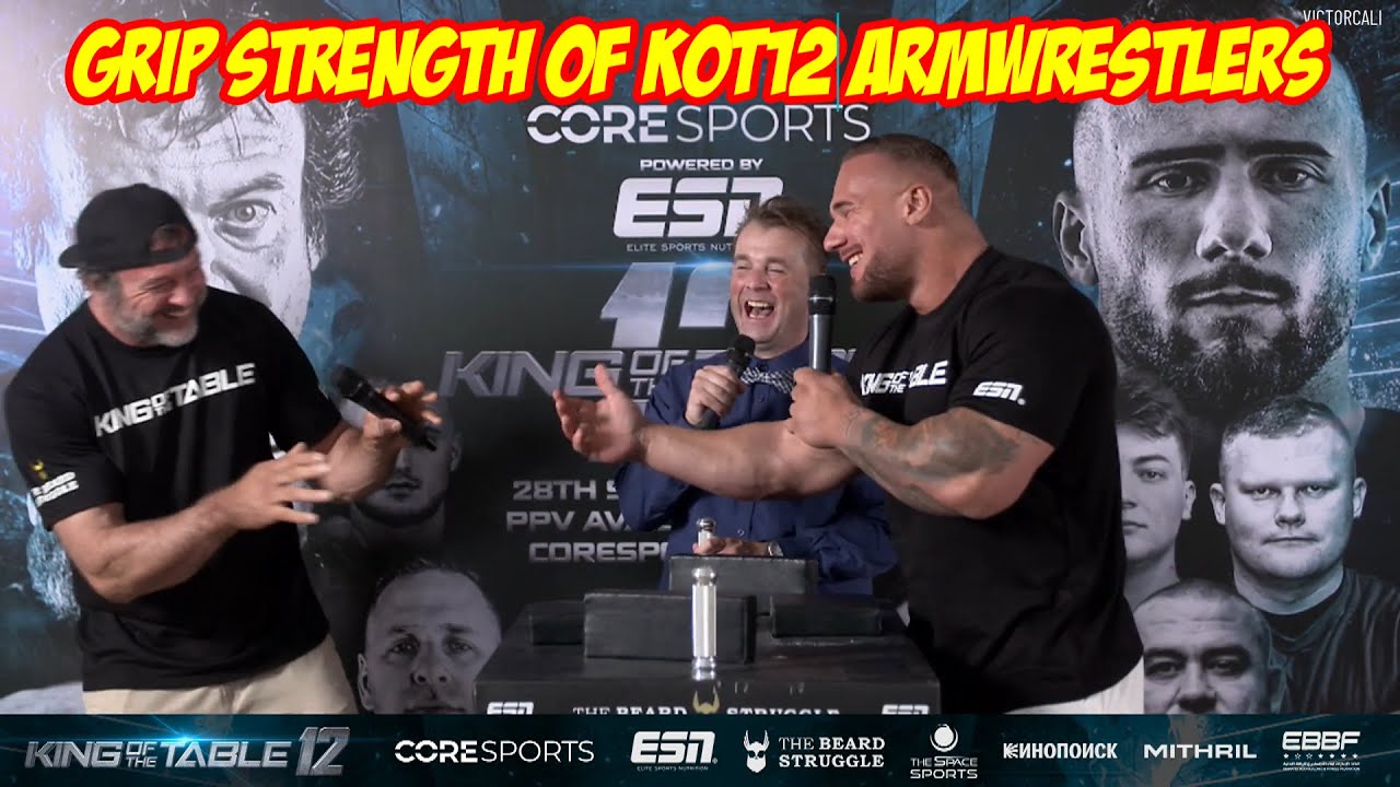 Grip strength of the armwrestlers at King of the Table 12 - YouTube