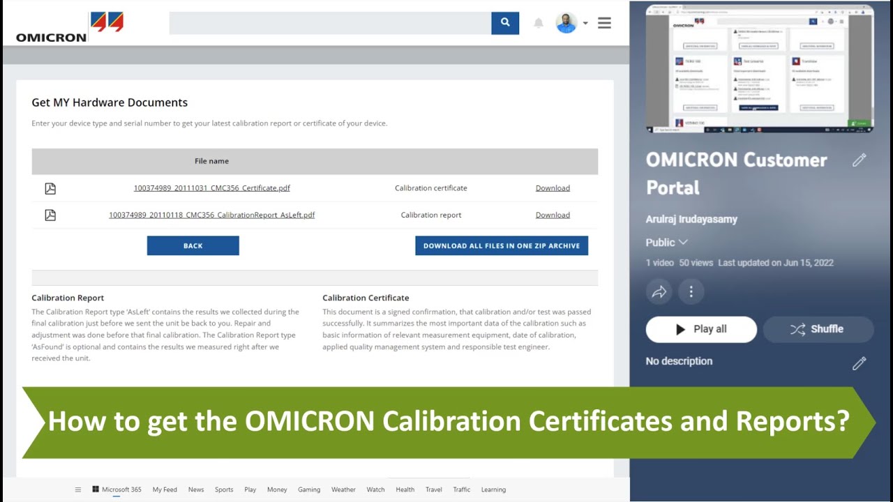 How to get the Calibration Certificates Reports for your OMICRON test ...