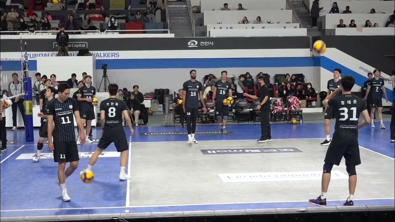 KOVO 2024~2025 시즌 현대캐피탈 스카이워커스 Skywalkers KB손해보험전 웜업 2025.1.19 Korea Pro Volleyball - YouTube