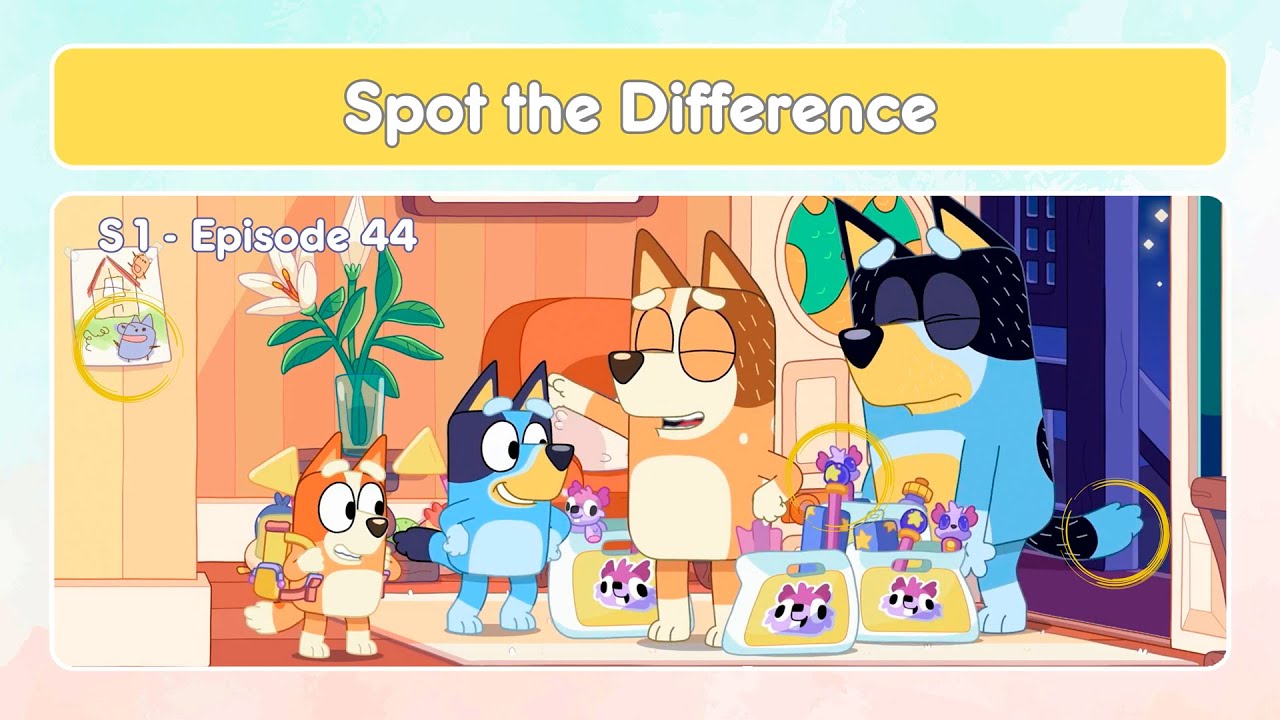 Bluey Quiz - Bluey S1E44 Mount Mumanddad ｜ Spot the difference ｜ Mind ...