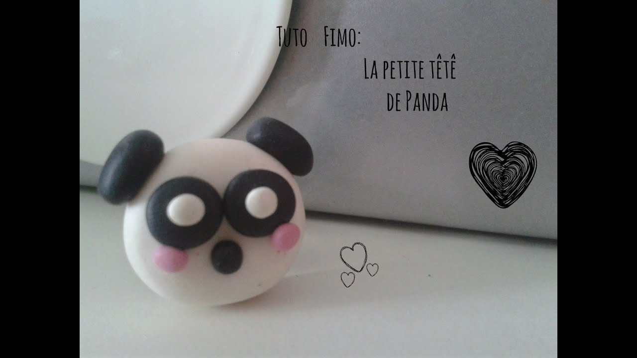 Tuto fimo: La petite tête de panda - YouTube