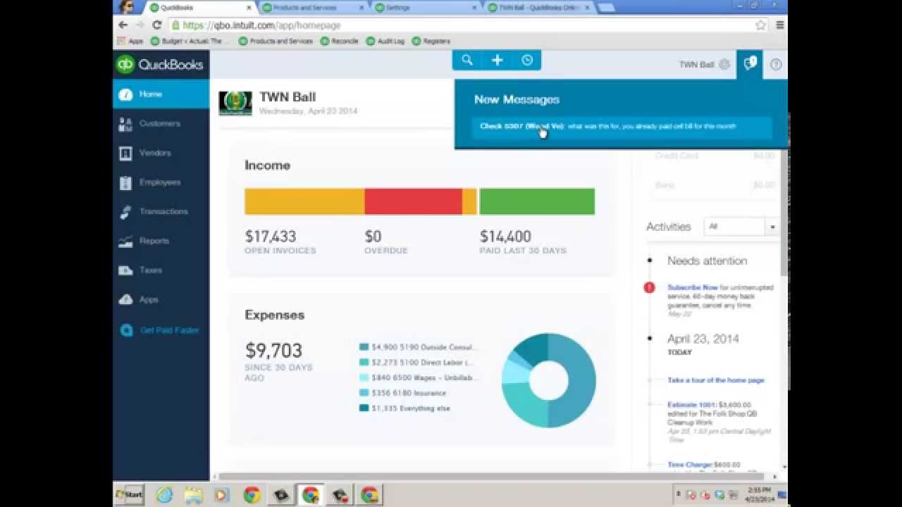 Transaction Messaging in the New QBO - YouTube