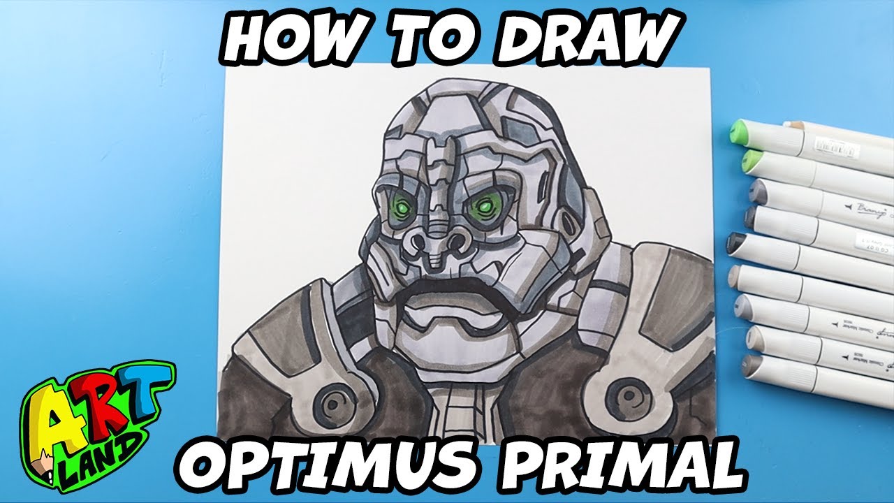 How to Draw Optimus Primal l Rise of the Beasts - YouTube