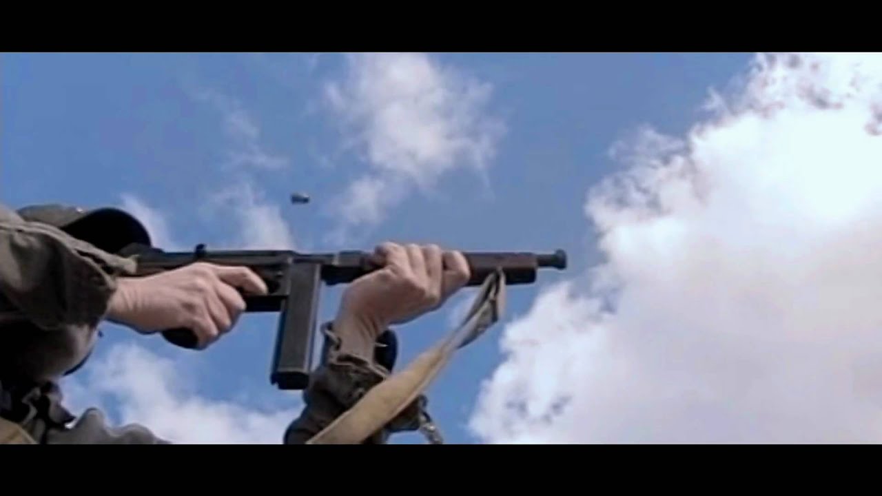 M1 Thompson Submachine gun in slow motion - YouTube