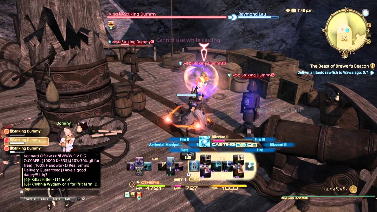 FINAL FANTASY XIV: A Realm Reborn Black Mage BLM POV PVP Rotation Most ...