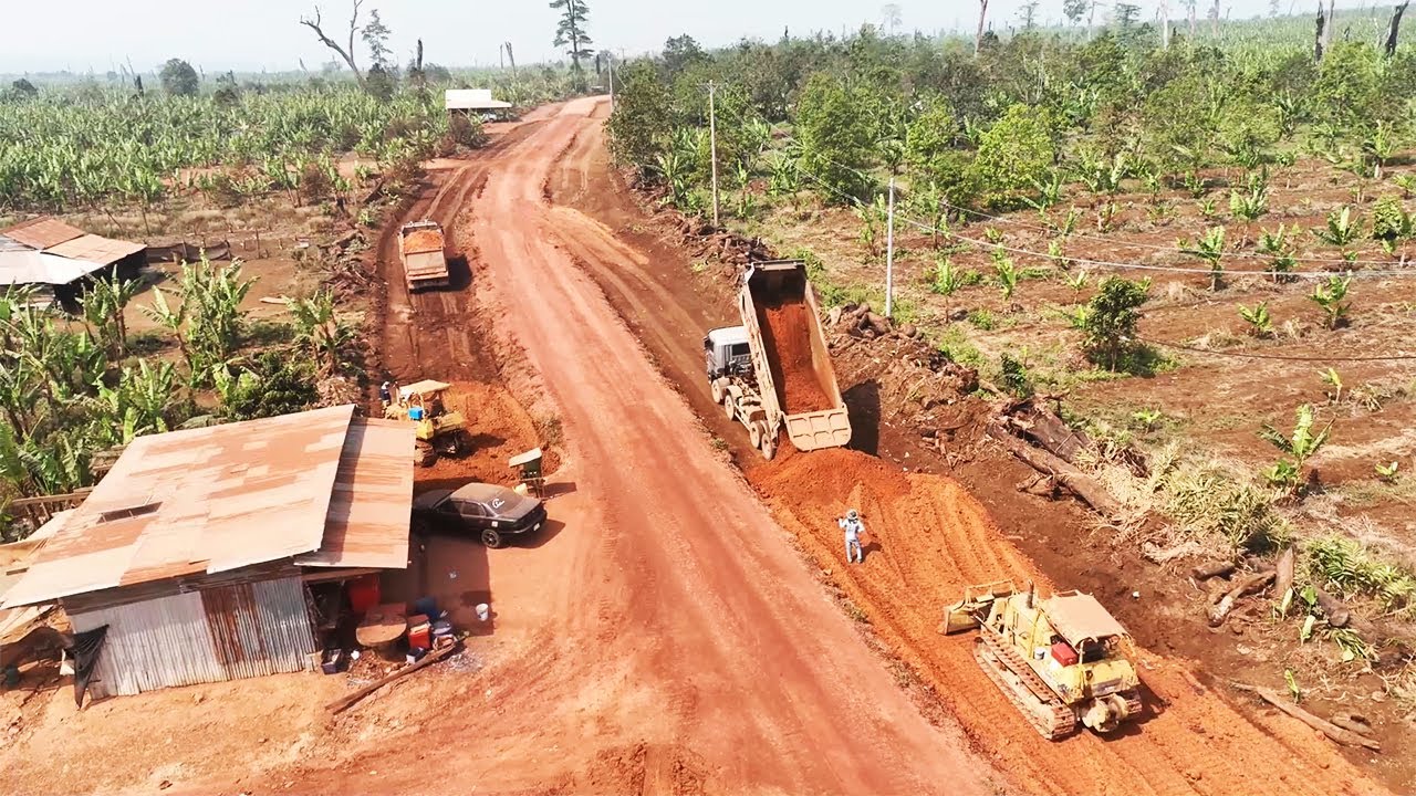 Mind Blowing Most Beautiful Road Building Technique Skills Bulldozer ...