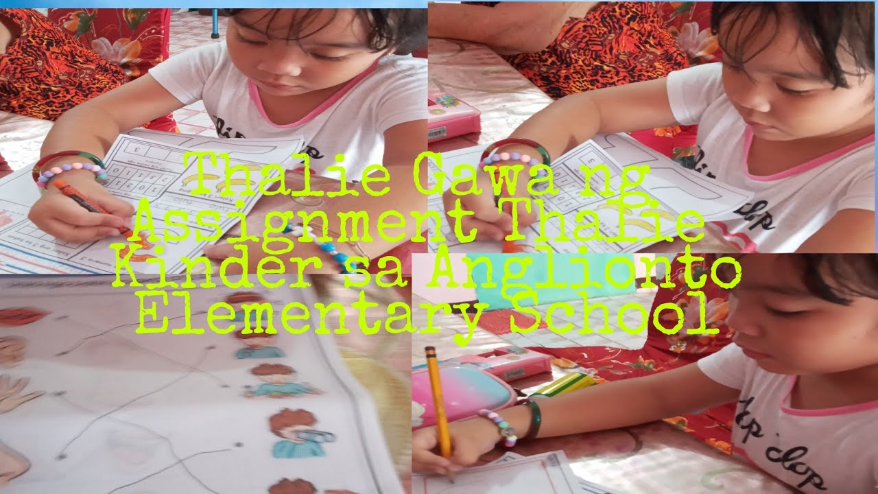 Thalie Gawa ng Assignment Kinder Thalie sa Angliongto Elem School ...