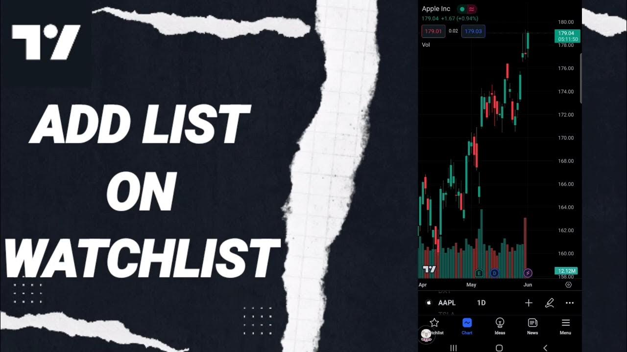 How To Add List On Watchlist On TradingView App - YouTube